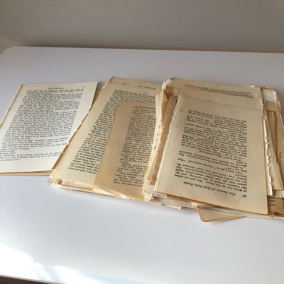 Academia | Wall Decor | Academia Lot 3 Lose Book Pages Crafting Collage ...
